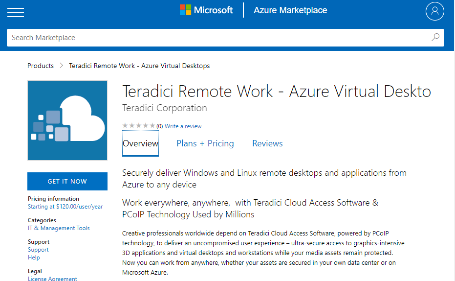 Teradici Cloud Access Software Now Available On Microsoft Azure Marketplace